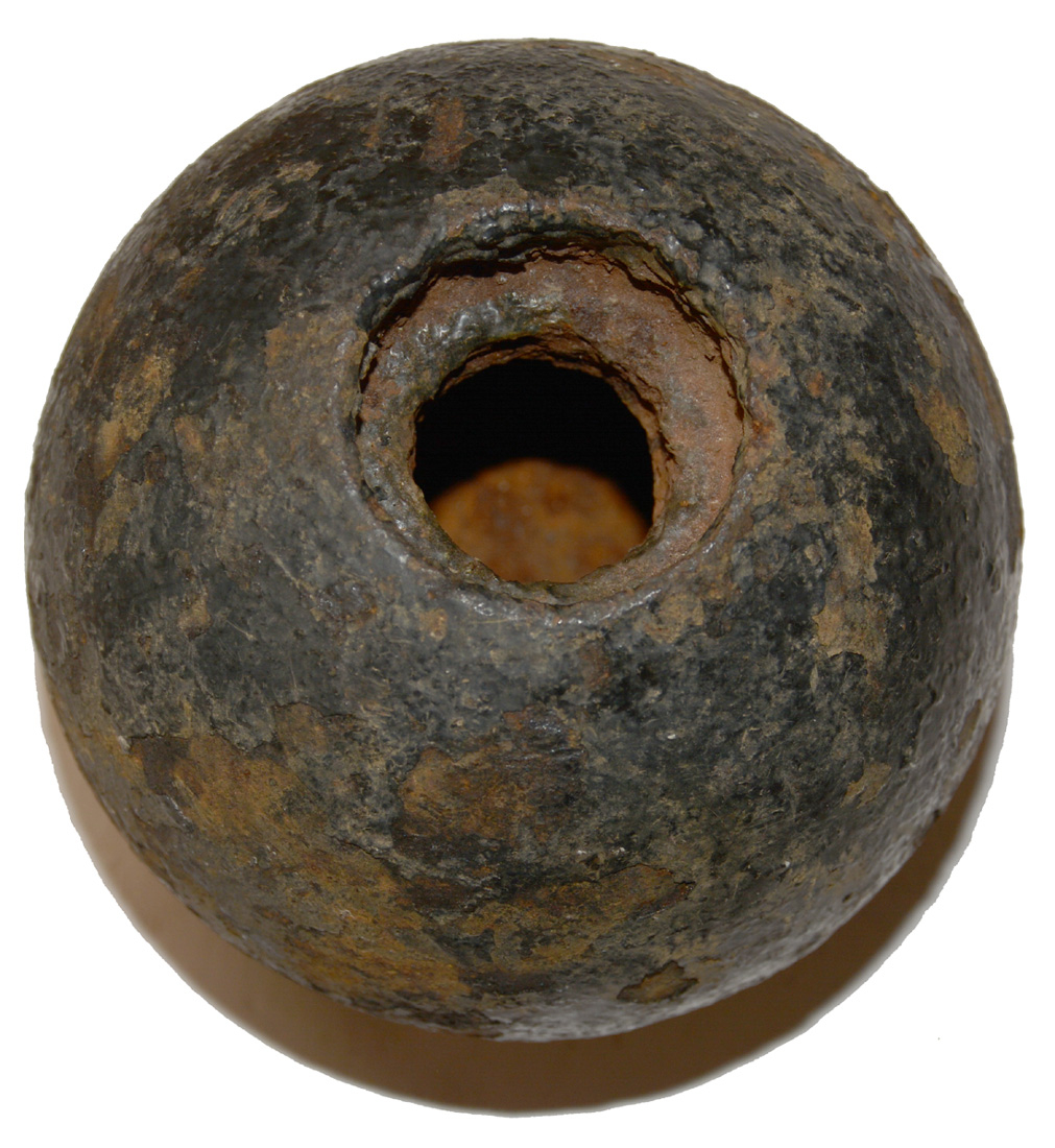 12-PDR. SPHERICAL BORMANN SHELL FROM SOLDIERS NATIONAL MUSEUM (CHARLIE ...