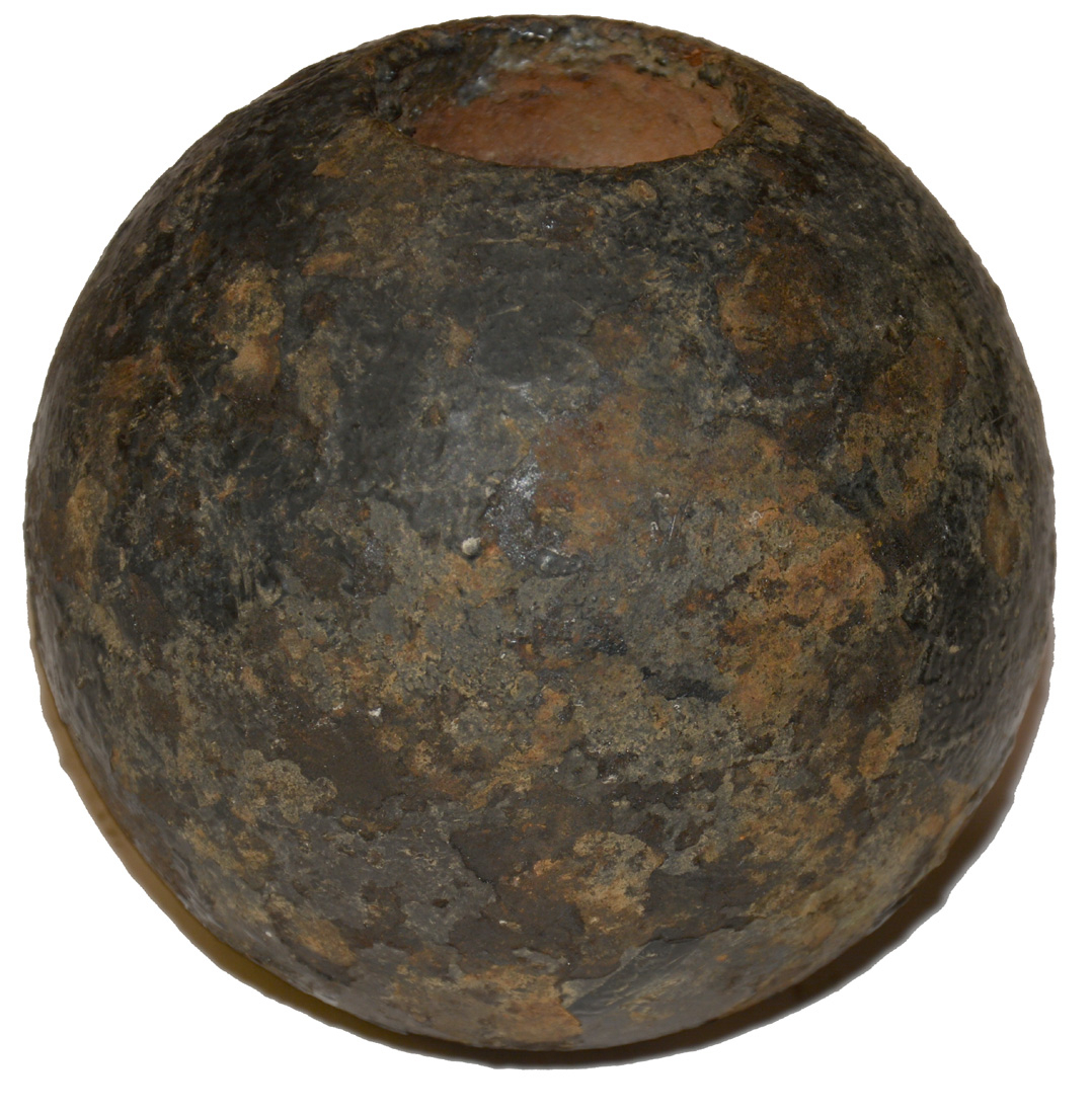 12-PDR. SPHERICAL BORMANN SHELL FROM SOLDIERS NATIONAL MUSEUM (CHARLIE ...