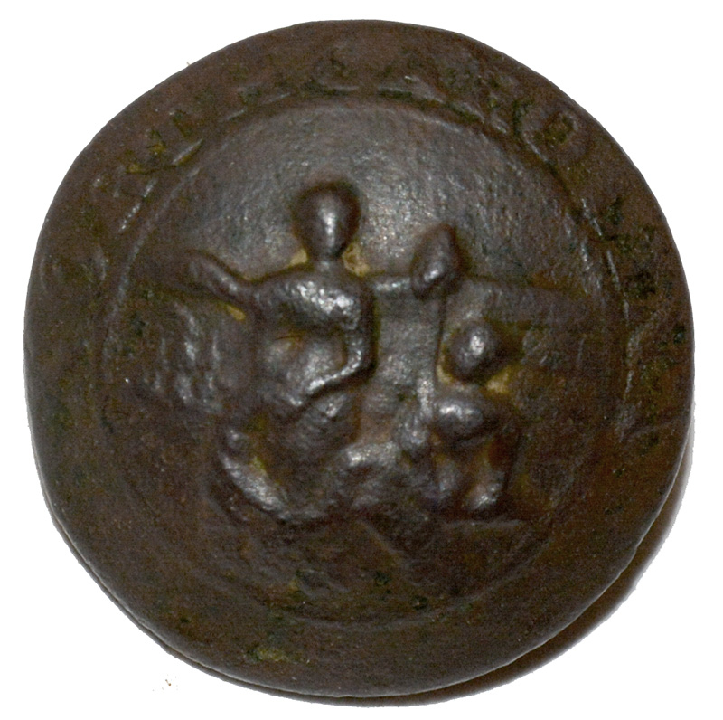 EXCAVATED NORTH CAROLINA STATE SEAL COAT BUTTON — Horse Soldier