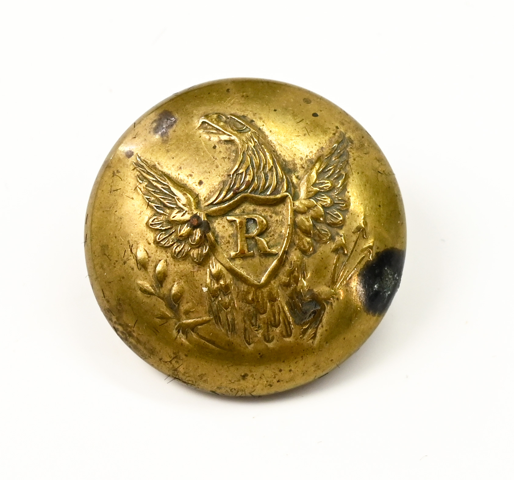 EARLY RIFLEMAN COAT BUTTON — Horse Soldier