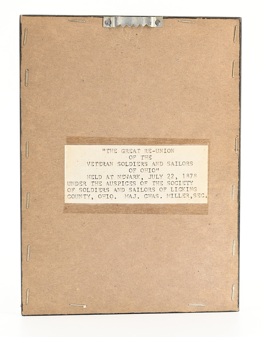 TWO FRAMED 75th OHIO GAR RIBBONS — Horse Soldier