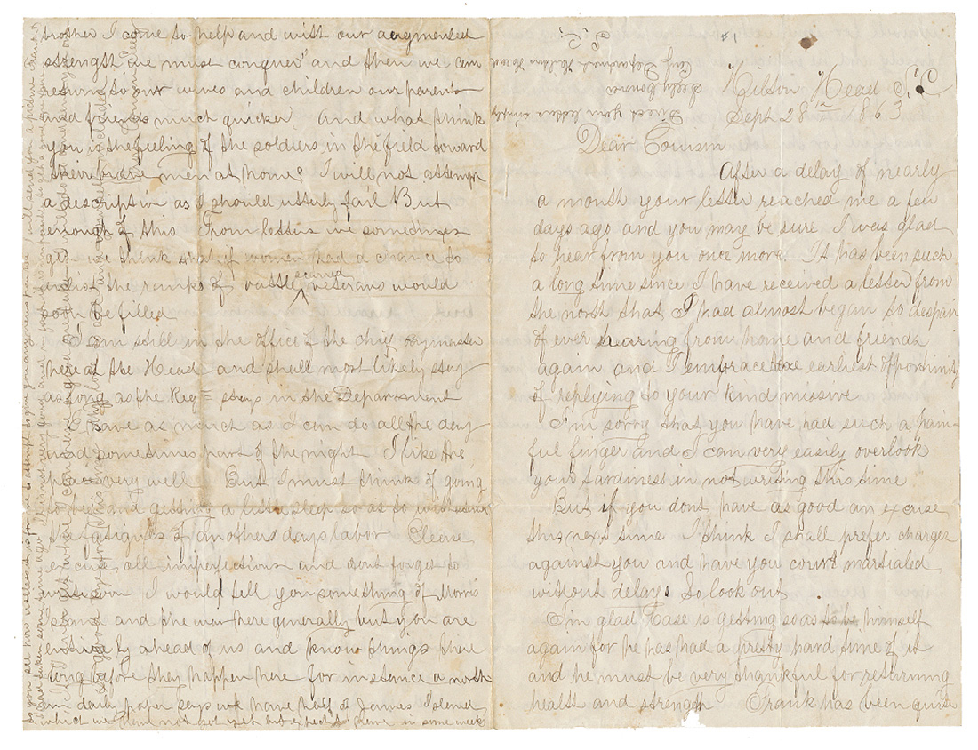 UNION SOLDIER LETTER - CORPORAL SEELY CONOVER. CO. “B”, 115TH NEW YORK ...