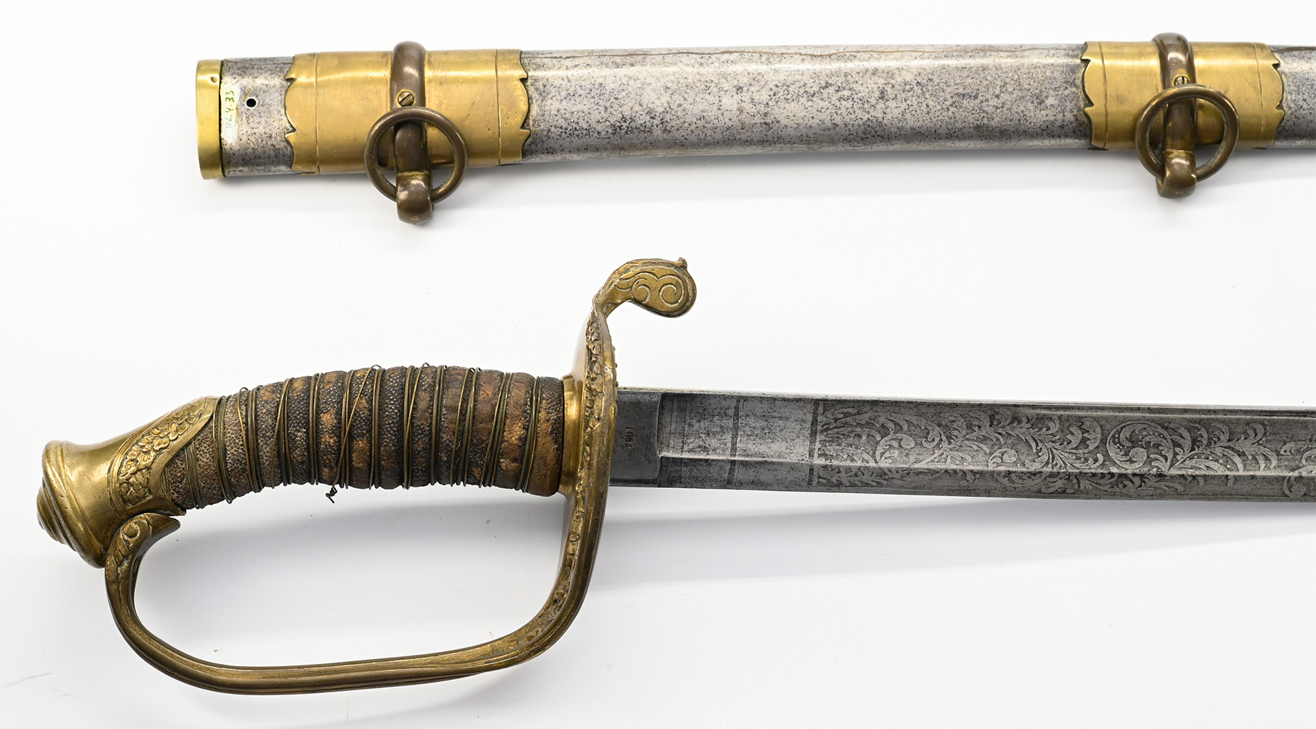 U.S. MODEL 1850 FOOT OFFICER’S SWORD, EX-MOLLUS COLLECTION — Horse Soldier