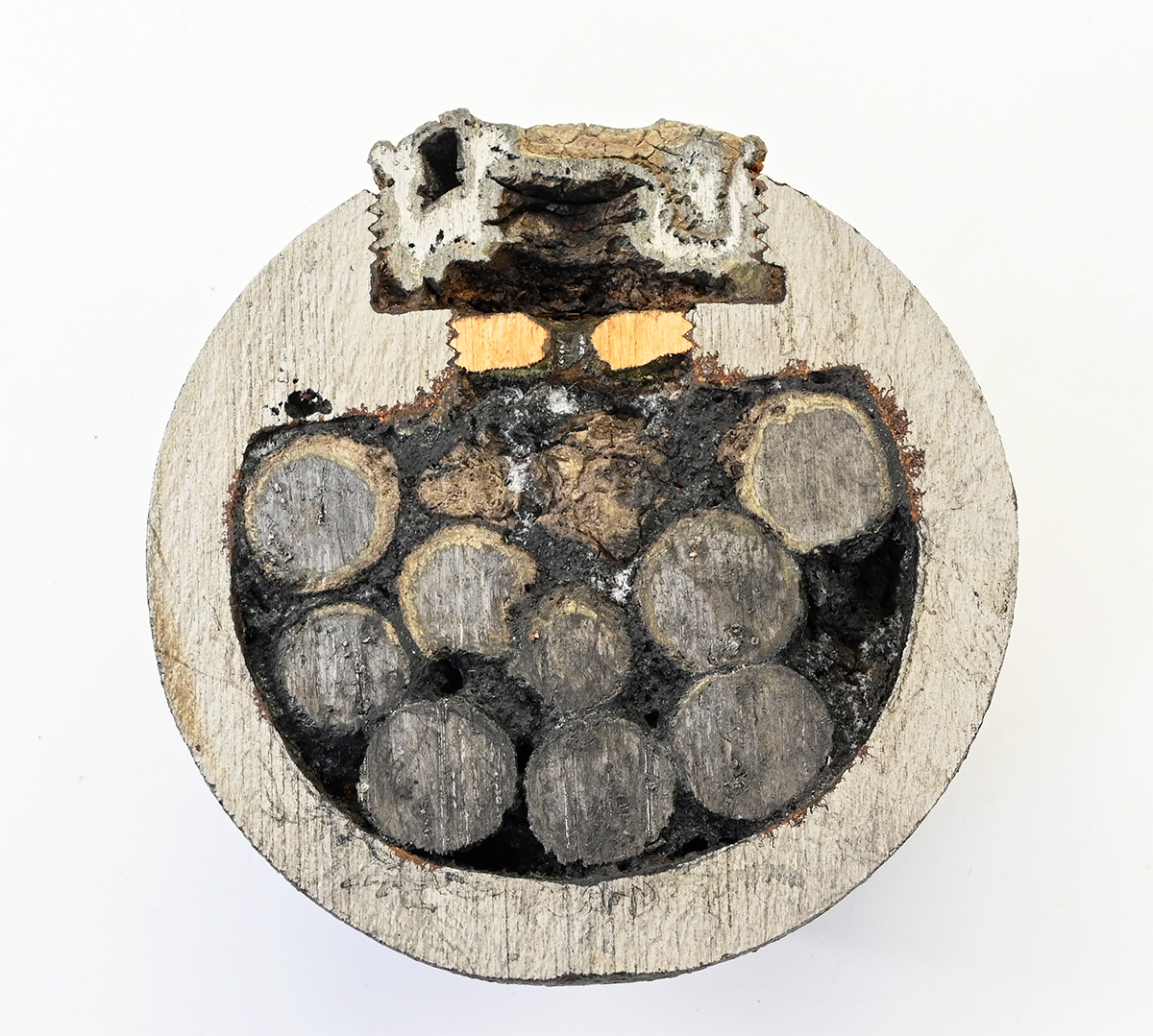 SECTIONED US/CS 3.67 INCH SIX-POUND BORMANN FUSED CASE SHOT — Horse Soldier