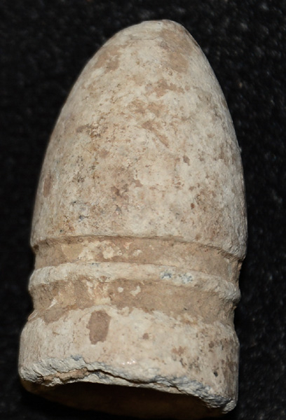DROPPED CONFEDERATE .58 CALIBER GARDNER PATENT MINIE BALL RECOVERED IN ...
