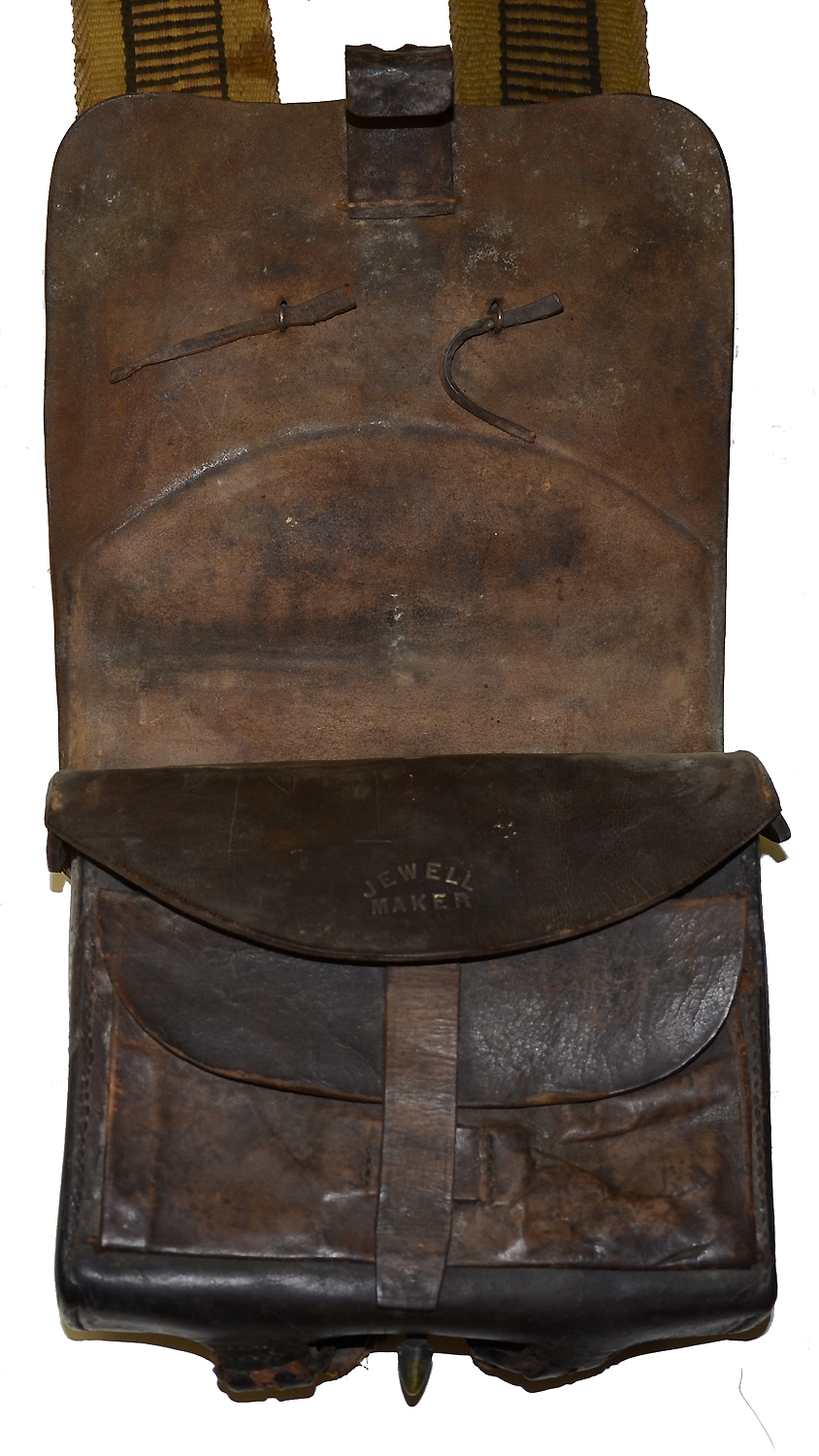BULLET STRUCK M1839 CARTRIDGE BOX WITH SLING AND PLATES — Horse Soldier