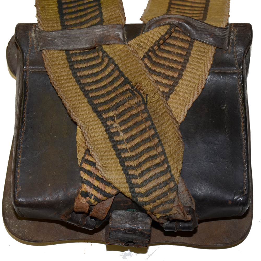 BULLET STRUCK M1839 CARTRIDGE BOX WITH SLING AND PLATES — Horse Soldier