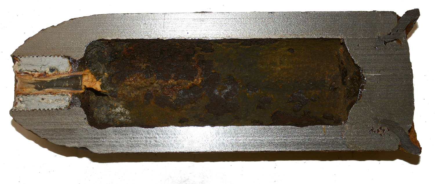 SECTIONED U.S. 3” PARROTT SHELL -- CHANCELLORSVILLE — Horse Soldier