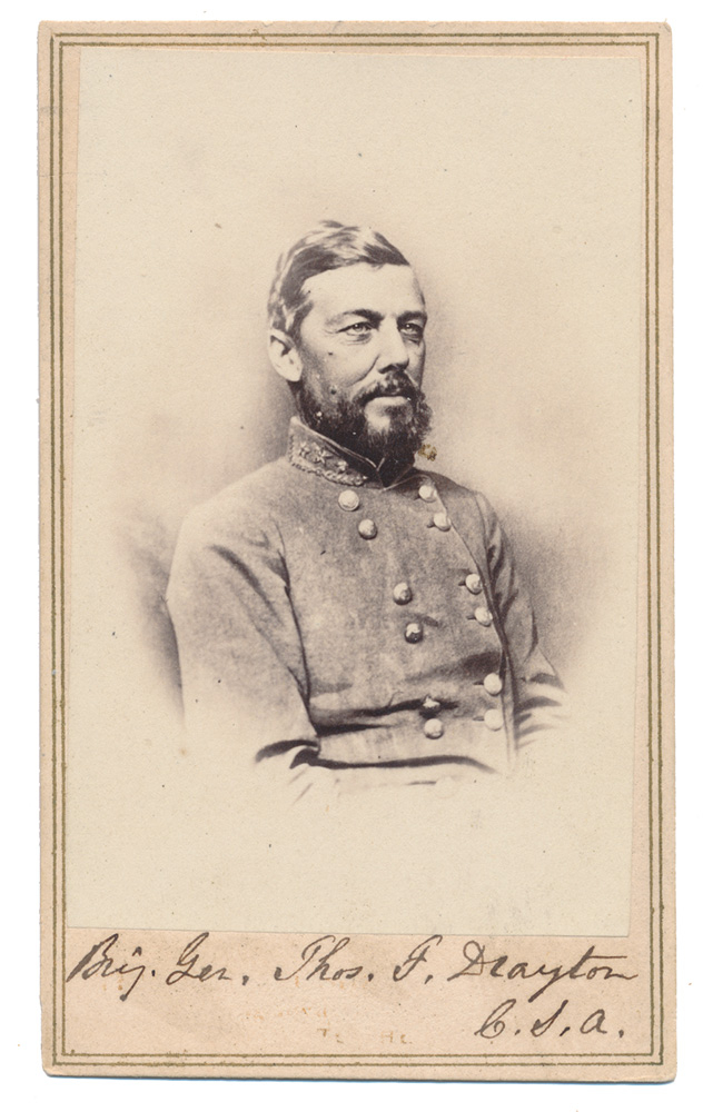 CDV OF C.S. GENERAL THOMAS F. DRAYTON — Horse Soldier