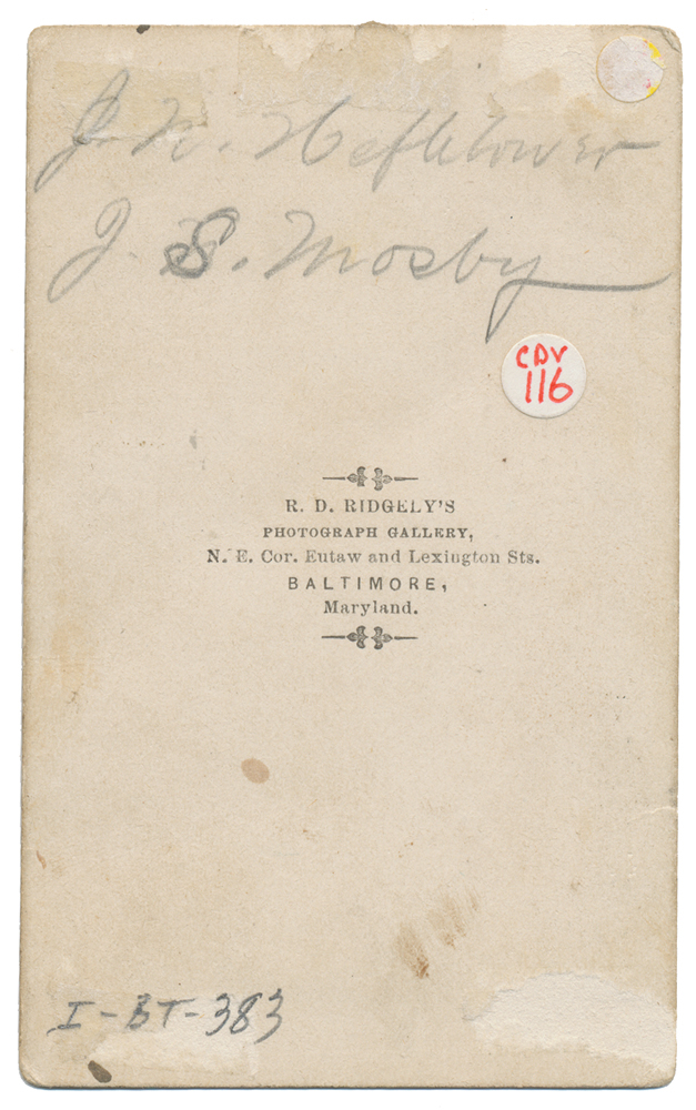 RARE AND UNUSUAL VIEW OF COLONEL JOHN S. MOSBY & ONE OF HIS MEN — Horse ...