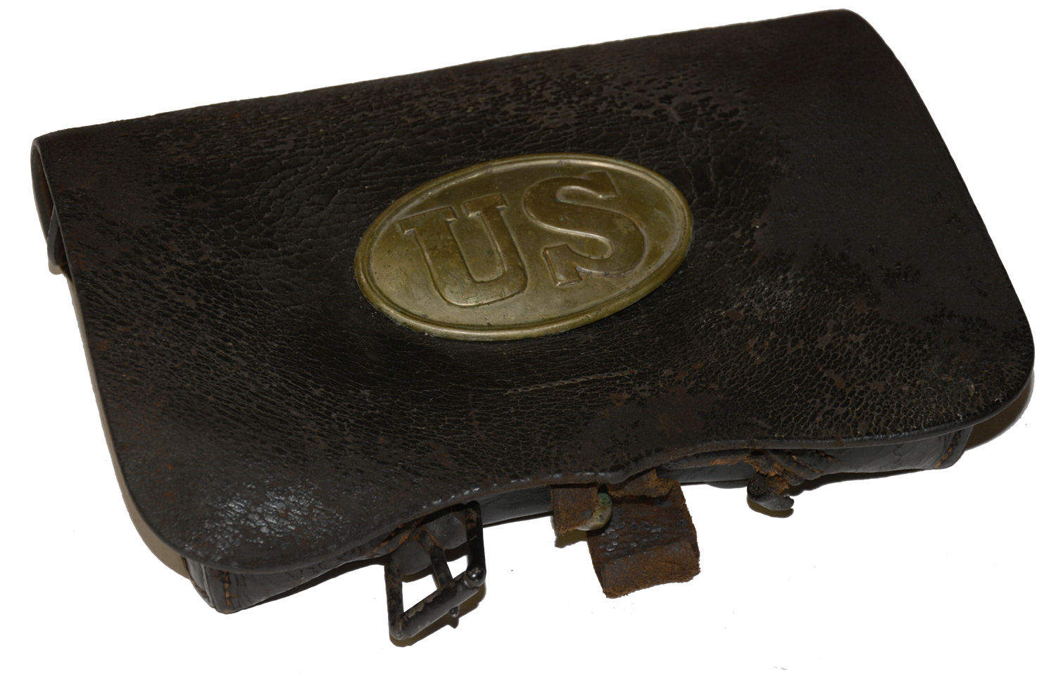 U.S. PATTERN 1861 CARTRIDGE BOX AND PLATE — Horse Soldier