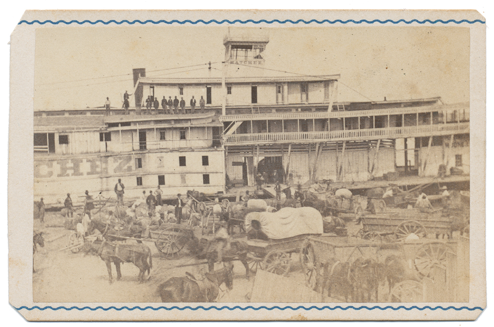 CDV OF STEAMBOAT "NATCHEZ" AT BATON ROUGE, 1863 — Horse Soldier