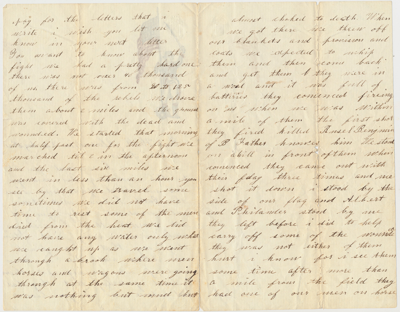 AUG. 1861 UNION SOLDIER LETTER—PRIVATE HENRY L. COOLEY, CO. “C”, 2ND ...