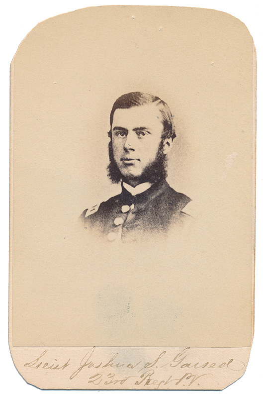 CDV OF LT. JOSHUA S. GARSED, KIA AT GETTYSBURG, 23RD PA. INFANTRY ...