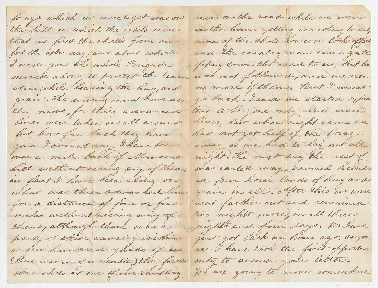 OCTOBER 1861 UNION SOLDIER LETTER — PVT. SAMUEL B. WALKINGTON, JR, Co ...