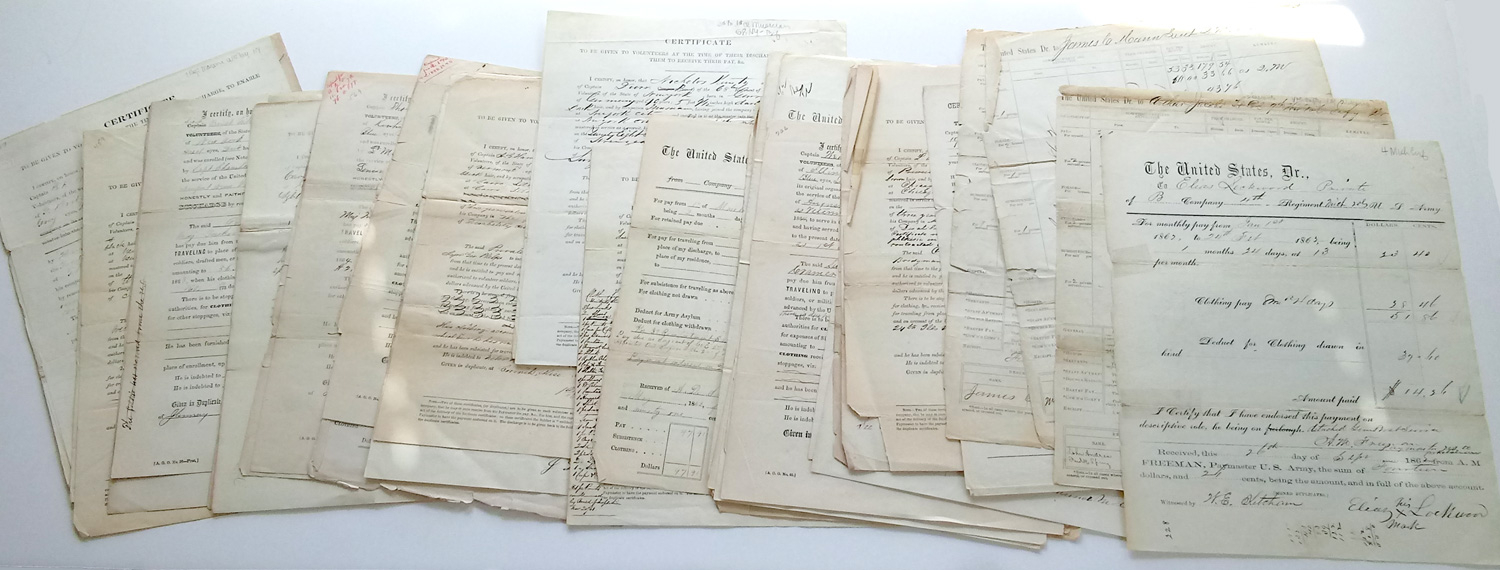 LOT OF 53 DOCUMENTS FOR UNION SOLDIERS BEING DISCHARGED FOR VARIOUS ...