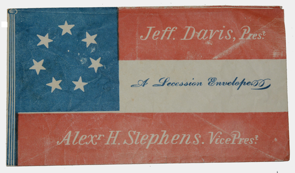 CONFEDERATE FLAG POSTAL COVER — Horse Soldier