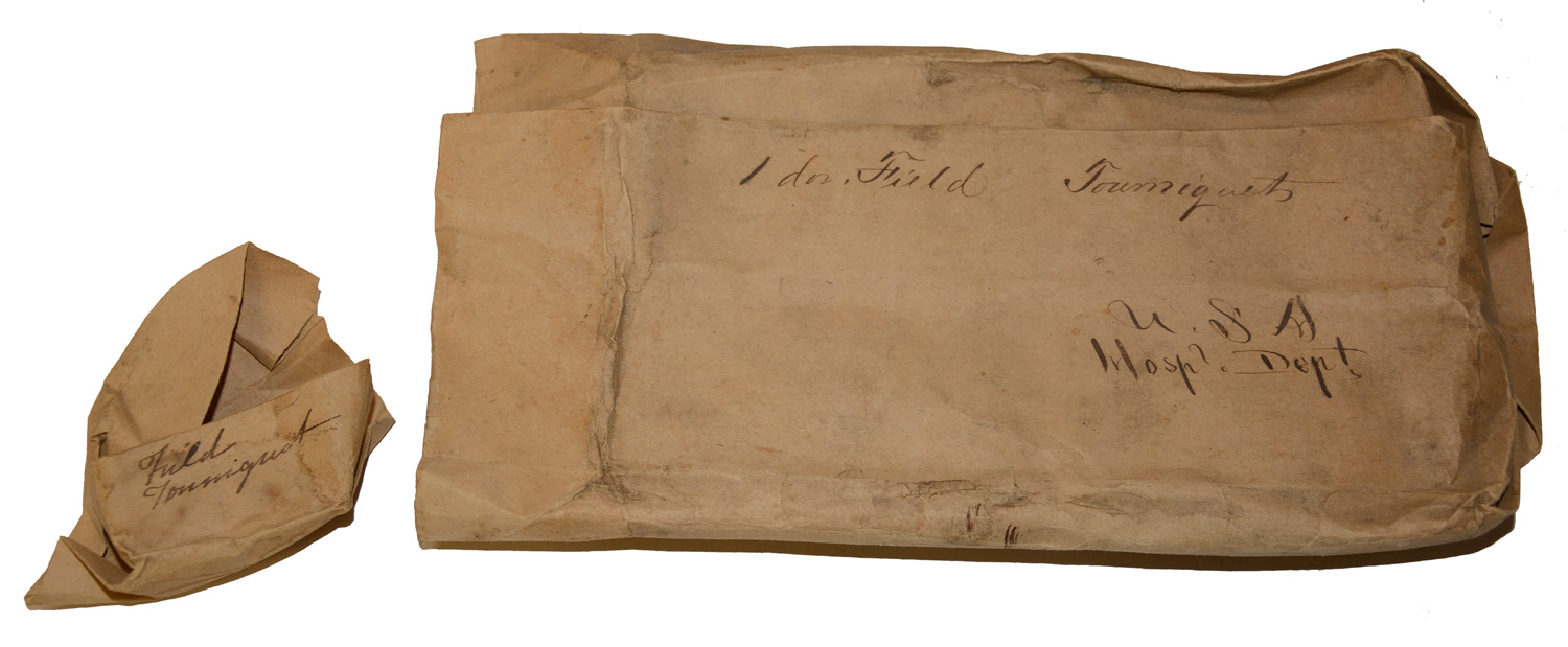 VERY RARE ORIGINAL PAPER WRAPPERS FOR FIELD TOURNIQUETS FROM U.S.A ...