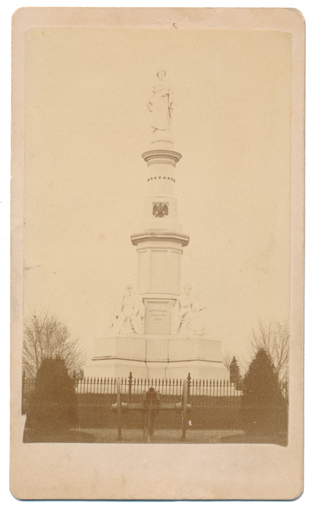 CDV OF SOLDIERS' NATIONAL MONUMENT IN GETTYSBURG NATIONAL CEMETERY ...