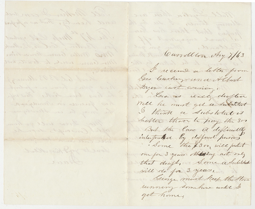 AUGUST 1863 UNION SOLDIER LETTER—BREVET BRIGADIER GENERAL ISAAC DYER ...