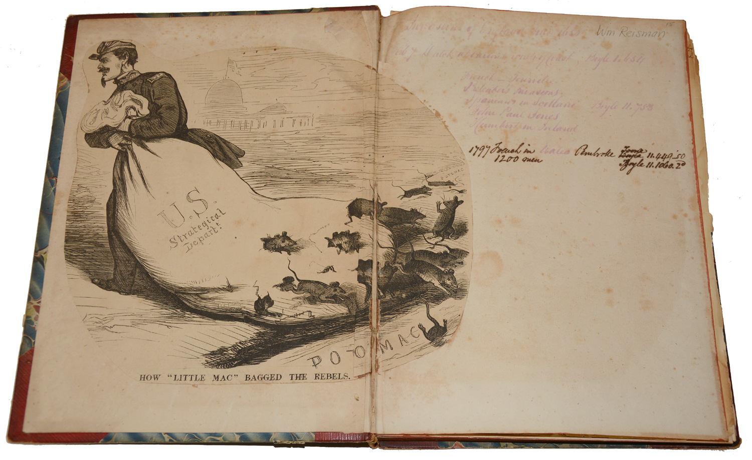 BOUND COPY OF “THE MILITARY GAZETTE” FOR 1861 – WITH PERIOD HANDWRITTEN ...