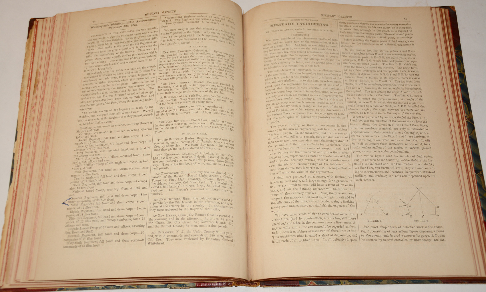 BOUND COPY OF “THE MILITARY GAZETTE” FOR 1861 – WITH PERIOD HANDWRITTEN ...
