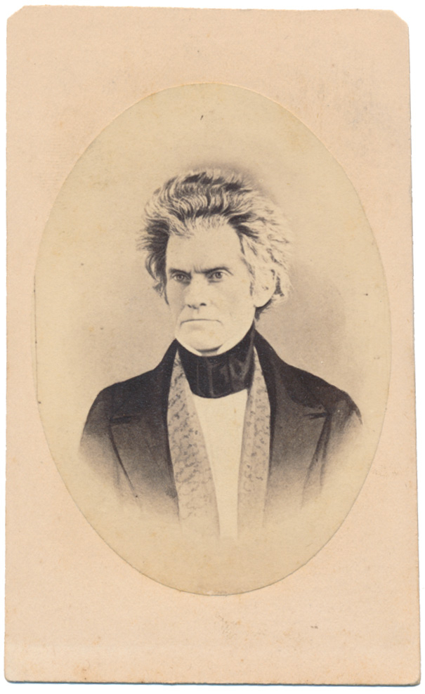 CDV OF JOHN C. CALHOUN — Horse Soldier