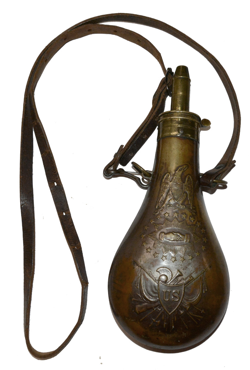 1851 BATTY PEACE FLASK WITH ORIGINAL SLING — Horse Soldier
