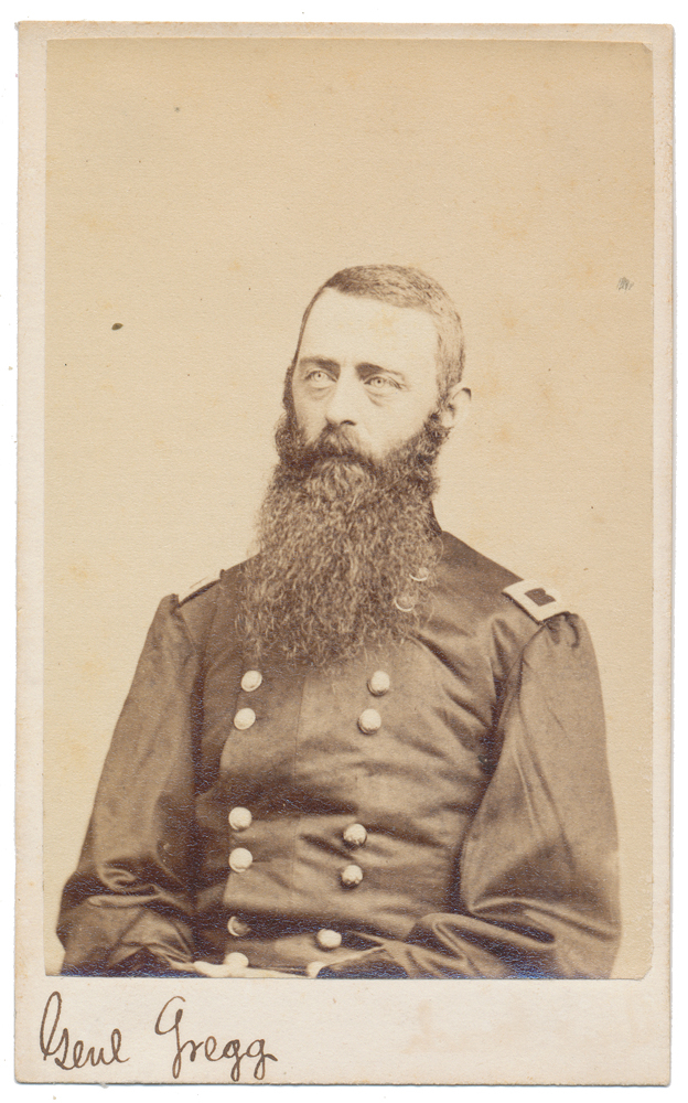 CDV OF U.S. GENERAL DAVID M. GREGG — Horse Soldier