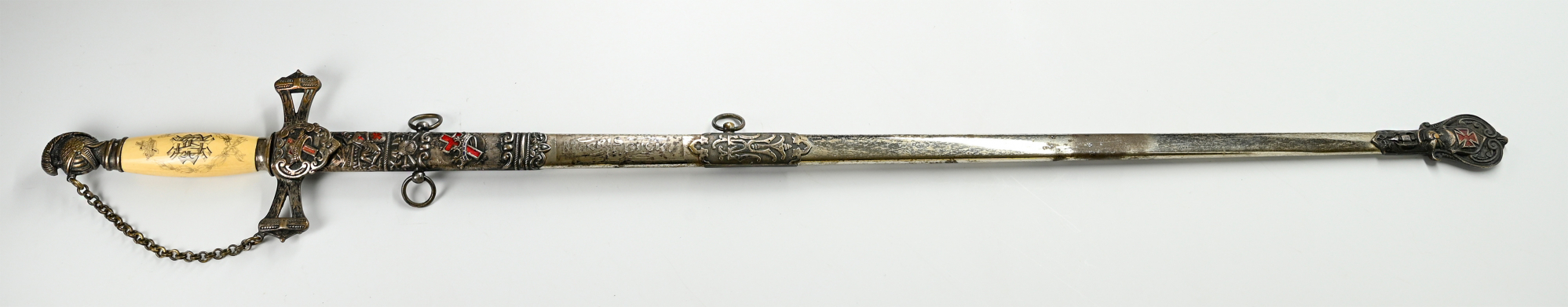 SCARCE AFRICAN-AMERICAN KNIGHTS OF TABOR FRATERNAL SWORD — Horse Soldier