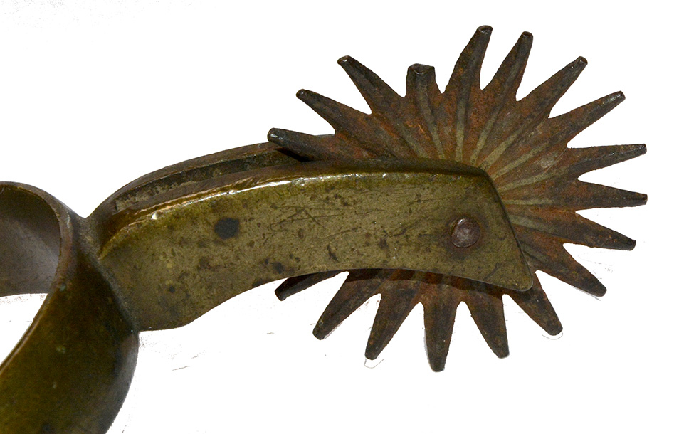DYNAMIC CONFEDERATE OFFICER’S SPUR WITH SUNBURST ROWEL — Horse Soldier