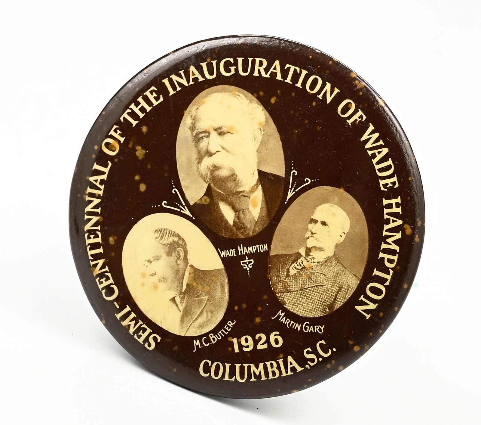 1926 SEMI-CENTENNIAL PIN FOR WADE HAMPTON — Horse Soldier