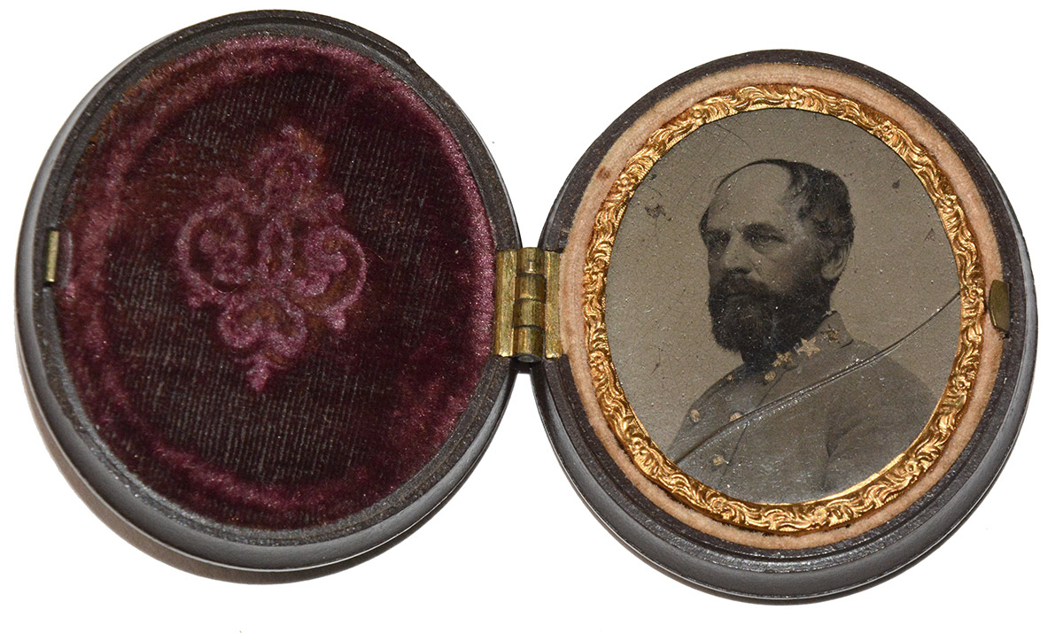 OVAL CASED TINTYPE PORTRAIT OF A CONFEDERATE COLONEL — Horse Soldier