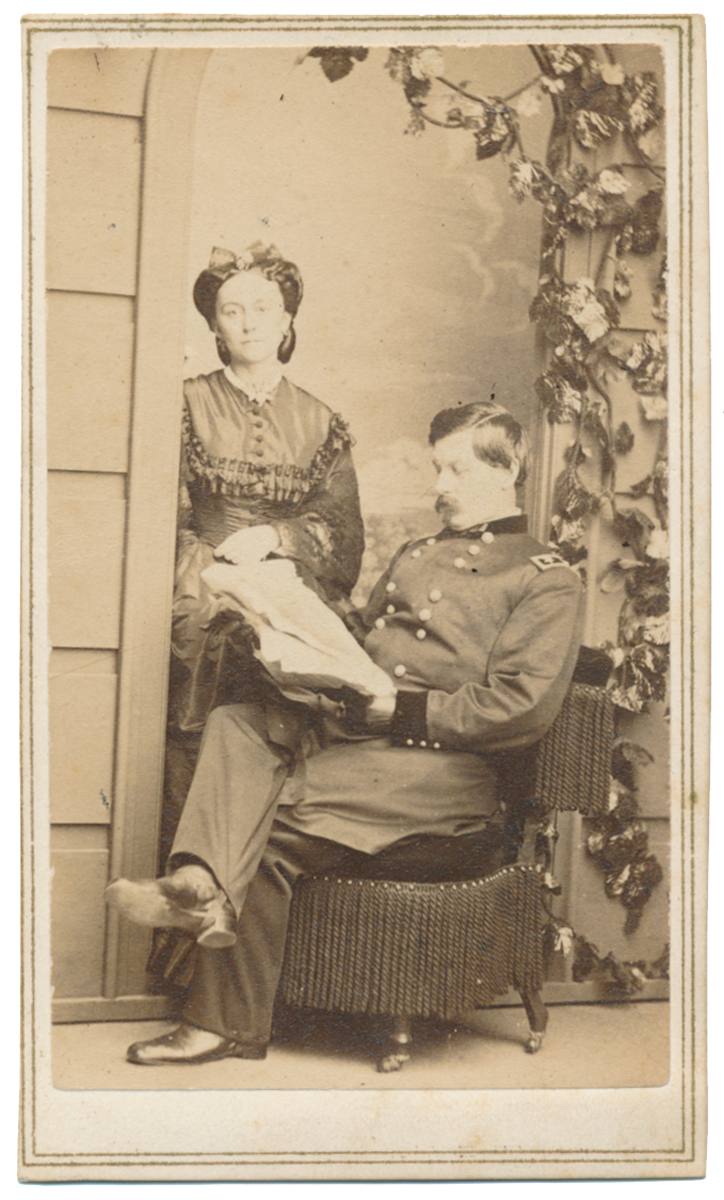 CARTE DE VISITE—GENERAL GEORGE McCLELLAN AND WIFE — Horse Soldier
