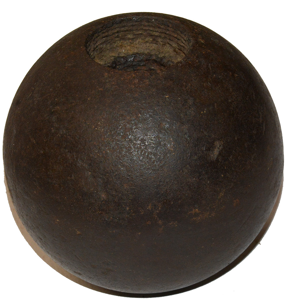CS 4.52” 12LB BORMANN FUSE SPHERICAL SHELL FROM GETTYSBURG — Horse Soldier