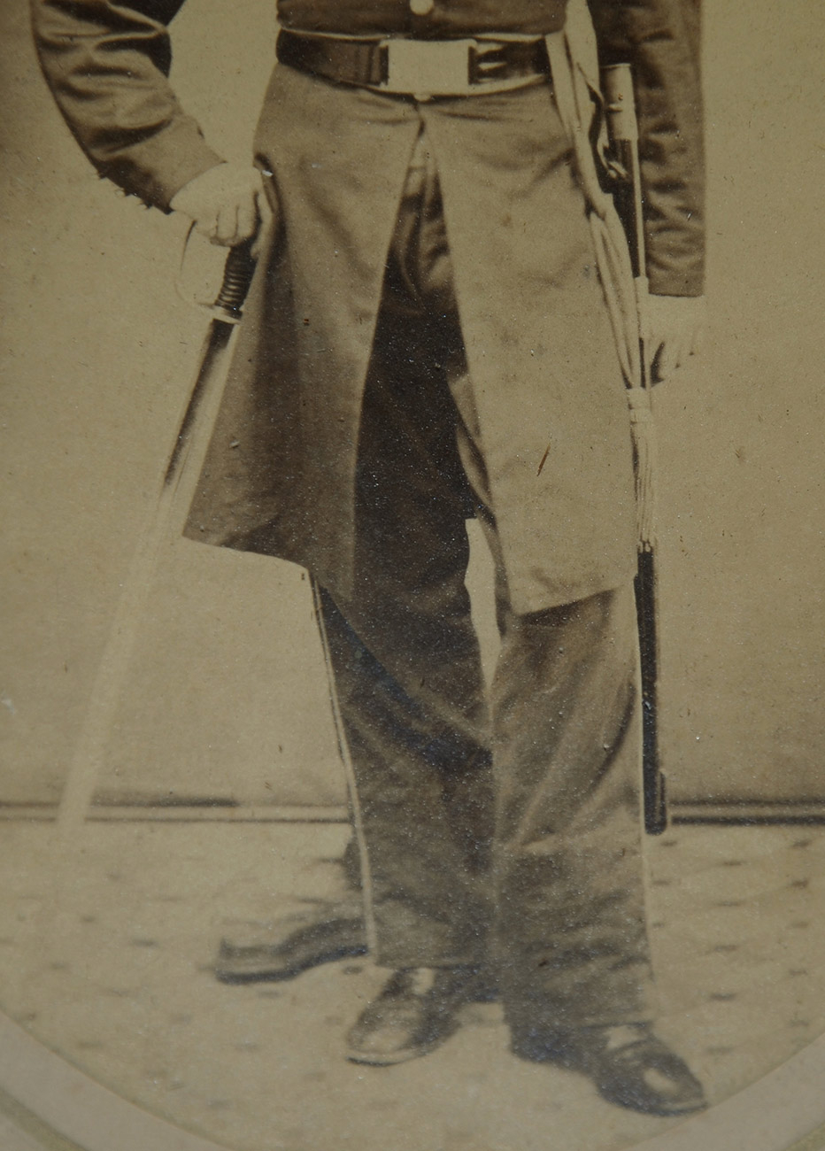 FRAMED OVAL ALBUMEN OF 88TH PENNSYLVANIA OFFICER ANDREW J. WAMSLEY ...