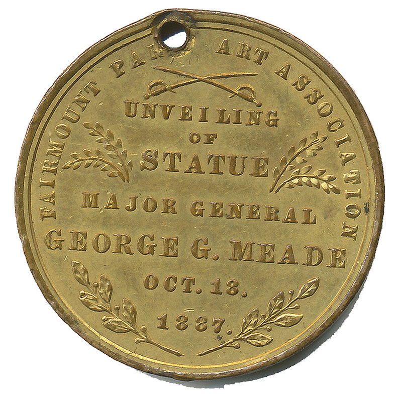 STEREOVIEW & MEDALS FROM DEDICATION OF GENERAL MEADE MONUMENT IN ...