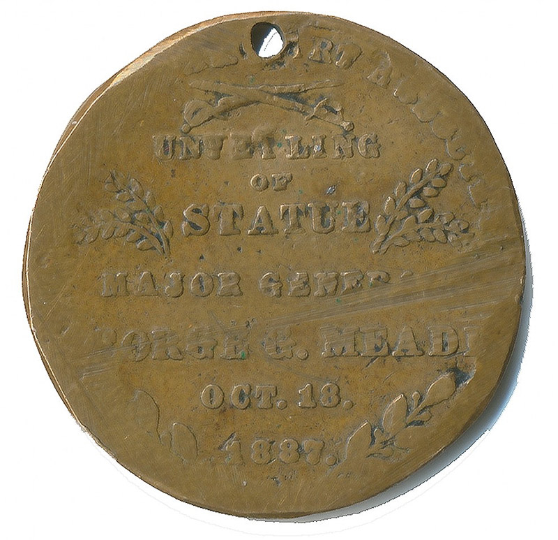 STEREOVIEW & MEDALS FROM DEDICATION OF GENERAL MEADE MONUMENT IN ...