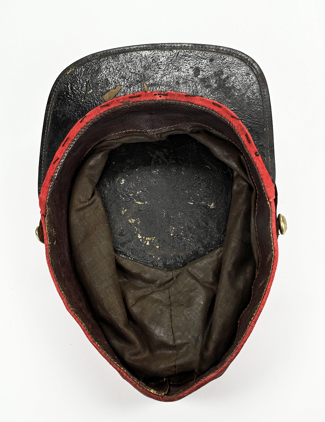 LOW-CROWN RED CHASSEUR-STYLE OFFICER’S KEPI WITH GOLD BRAID — Horse Soldier