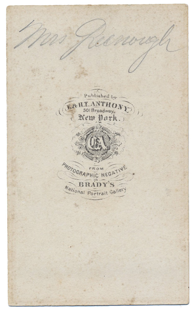 CDV OF CONFEDERATE SPY ROSE GREENHOW — Horse Soldier