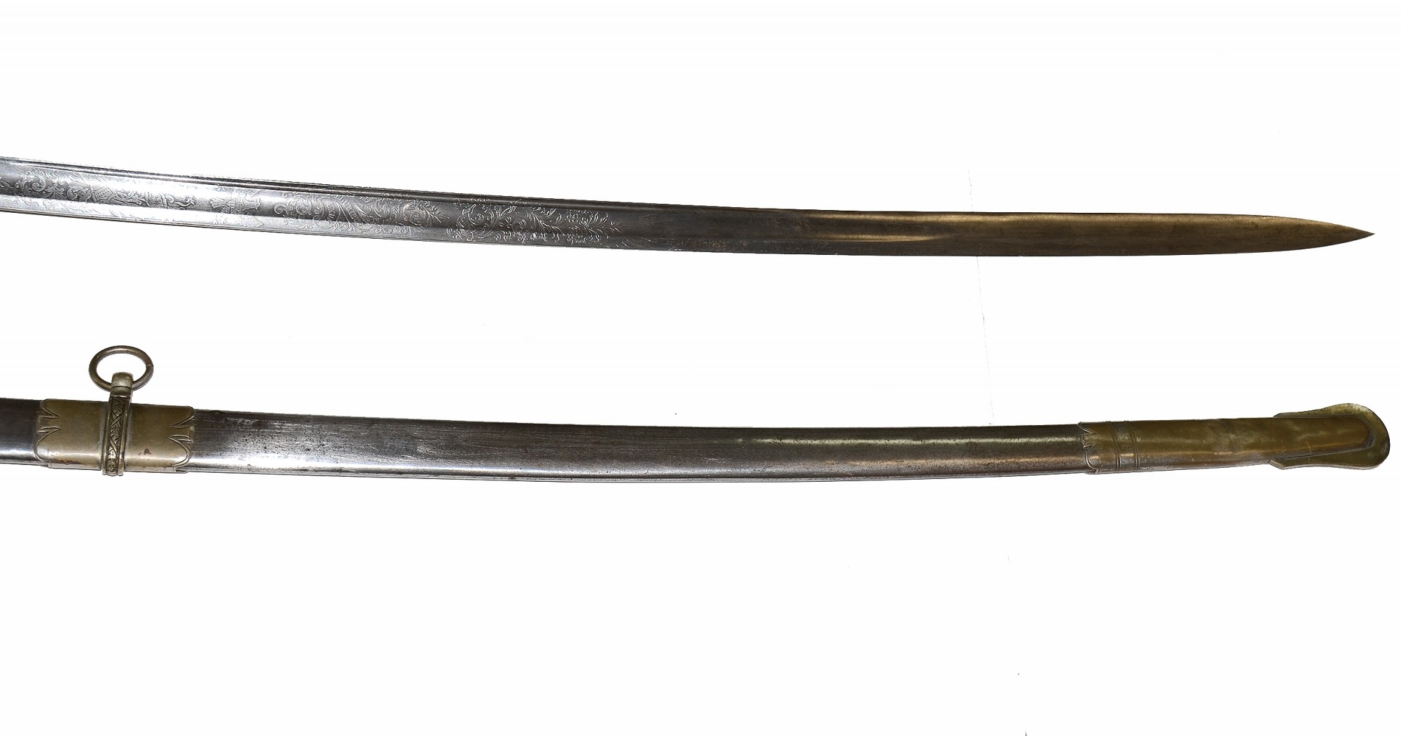SILVER-GRIPPED HORSTMANN M1850 FOOT OFFICER’S SWORD WITH METAL SCABBARD ...
