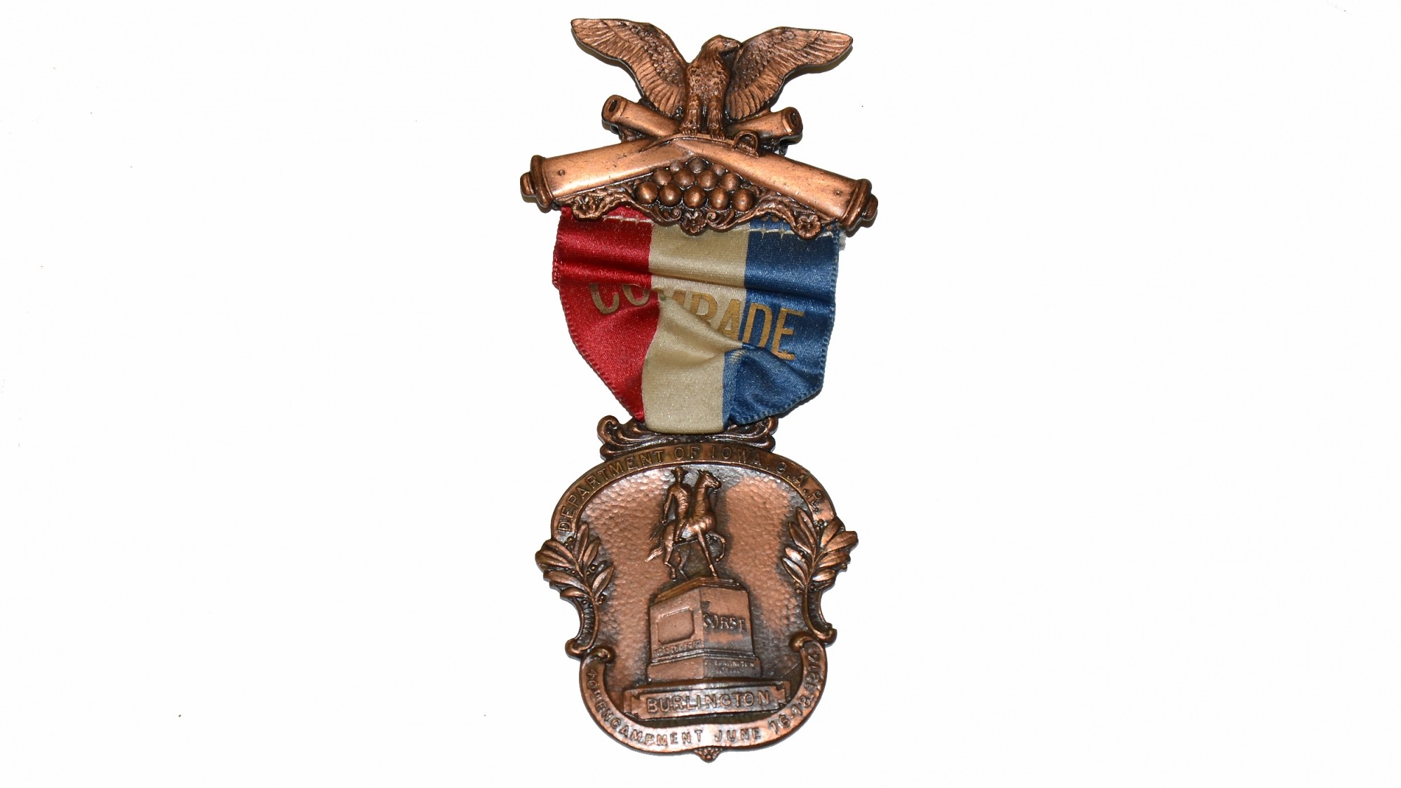 1914 DEPARTMENT OF IOWA GAR MEDAL — Horse Soldier