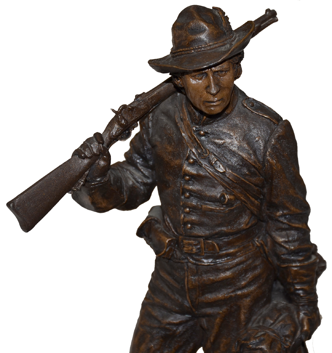 “DISMOUNTED REB” BRONZE SCULPTURE BY RON TUNISON — Horse Soldier