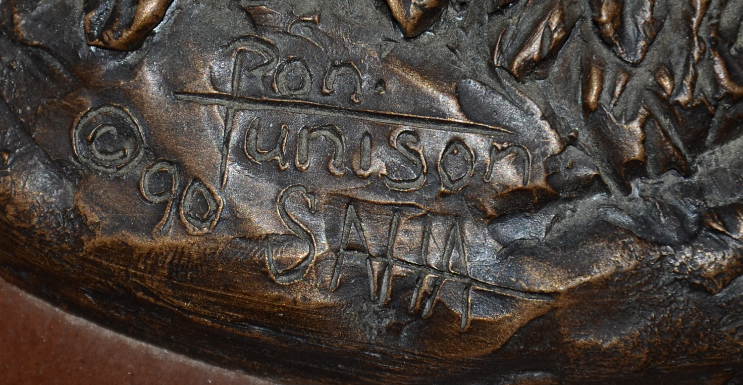 “DISMOUNTED REB” BRONZE SCULPTURE BY RON TUNISON — Horse Soldier