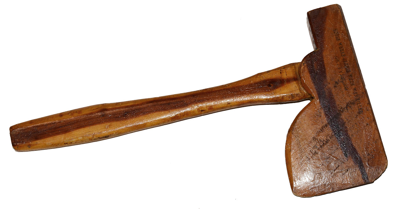 GETTYSBURG SOUVENIR CEDAR WOOD TOMAHAWK FROM THE JENNIE WADE HOUSE GIFT ...