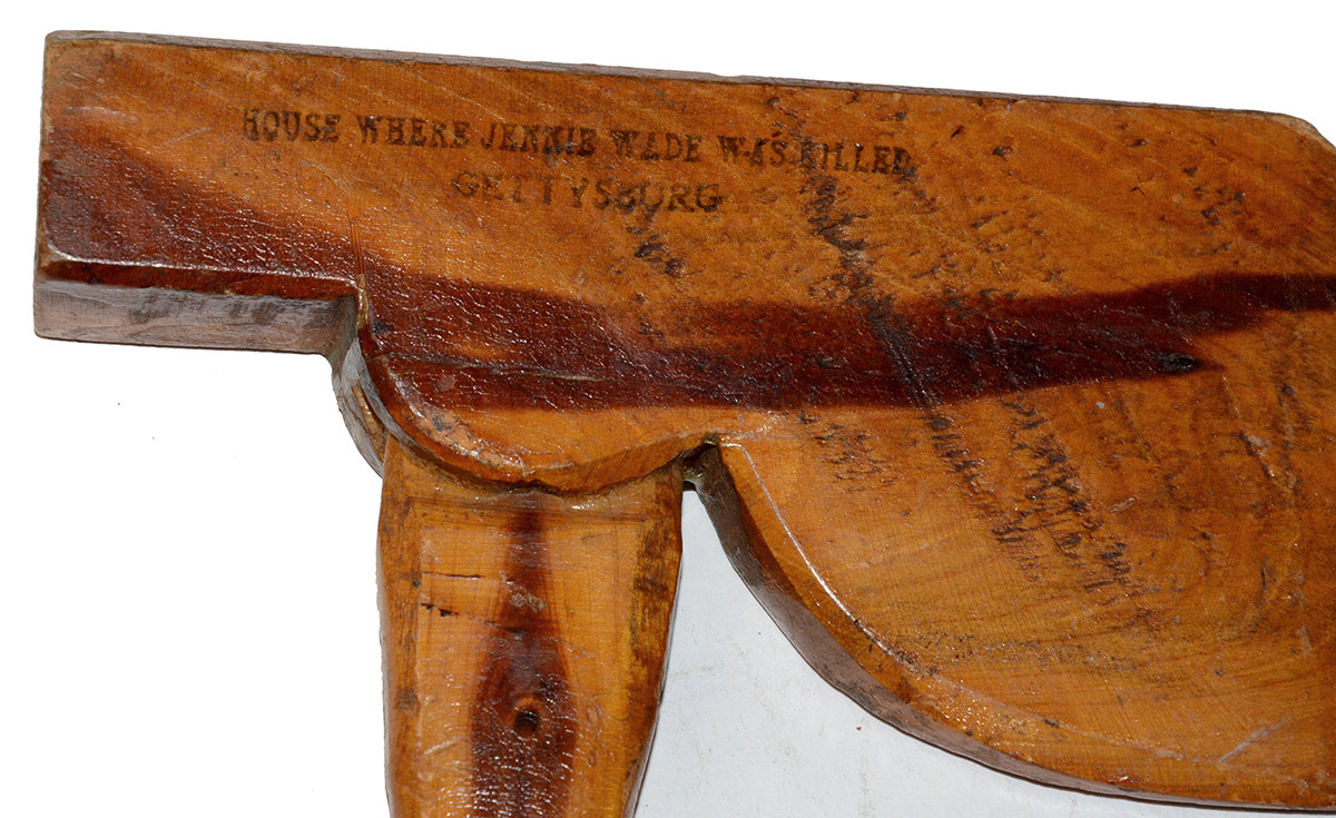 GETTYSBURG SOUVENIR CEDAR WOOD TOMAHAWK FROM THE JENNIE WADE HOUSE GIFT ...