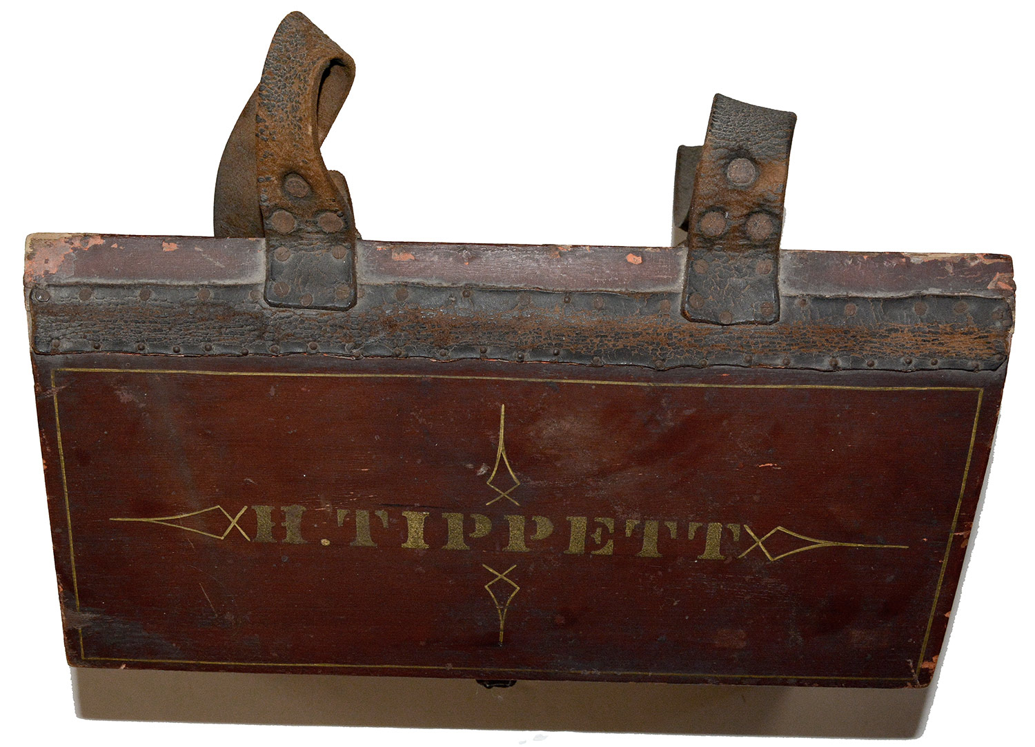 VERY ATTRACTIVE ITINERANT PEDDLAR, PAINTER, OR CARPENTER’S PAINTED WOOD ...