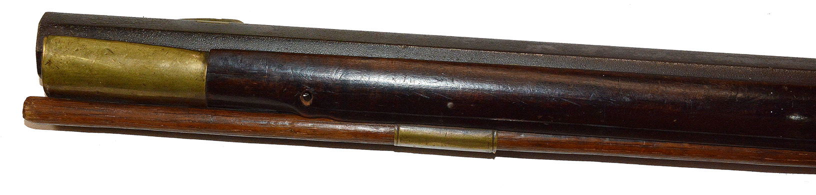 PERCUSSION FULL STOCK PENNSYLVANIA/KENTUCKY RIFLE WITH PIERCED PATCH ...