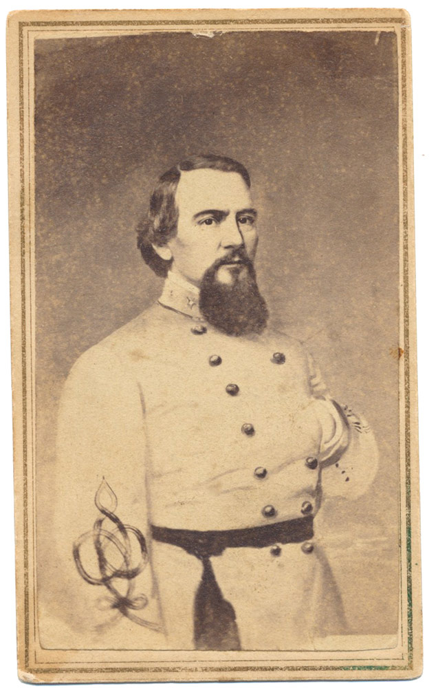 CDV OF CONFEDERATE GENERAL ROGER W. HANSON, NASHVILLE BACKMARK — Horse ...
