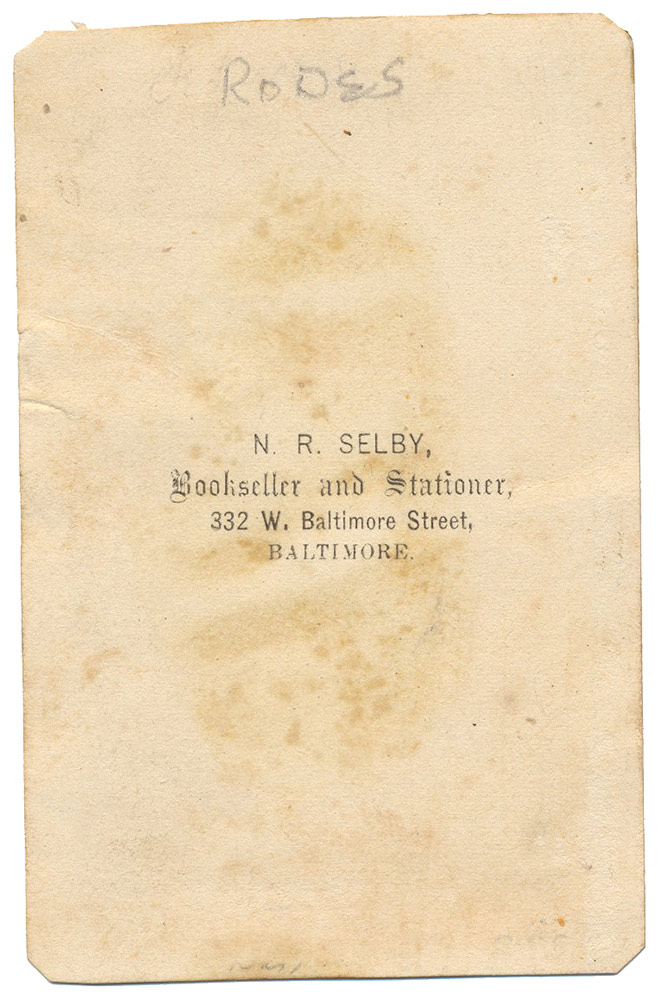 CDV OF CONFEDERATE GENERAL ROBERT E. RODES — Horse Soldier